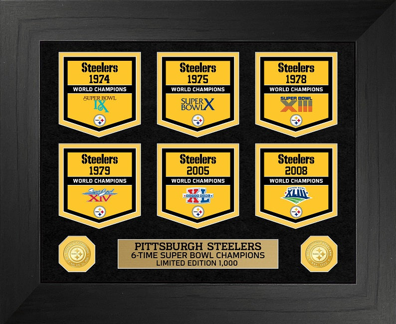 Pittsburgh Steelers Bronze Coin Deluxe Banner Collection – PG Store