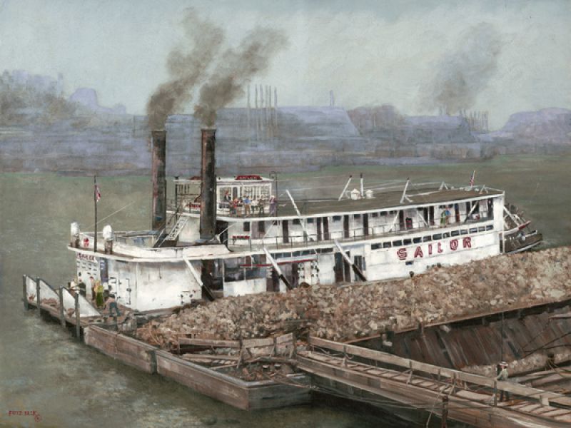 Sailor - Steel Hull Sternwheeler | Fritz Keck | Pittsburgh Art Print ...