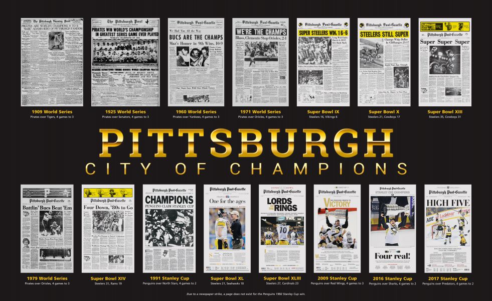 Pittsburgh City of Champions Poster | Pittsburgh Sports Teams Poster ...