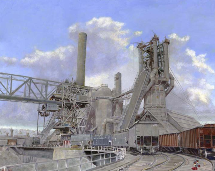 Homestead Works Ore Yard - 1964 | Fritz Keck | Pittsburgh Art Print ...