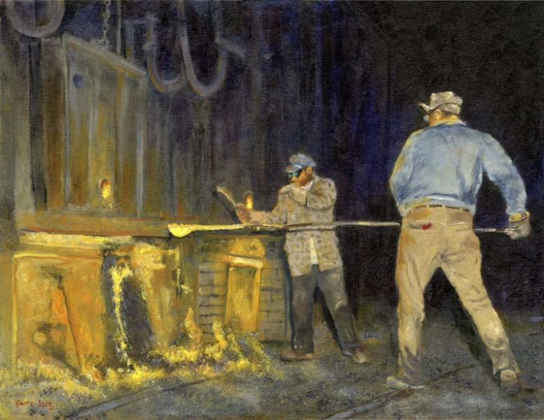 Homestead Works, Taking the Test - 1950 | Fritz Keck | Pittsburgh Art ...